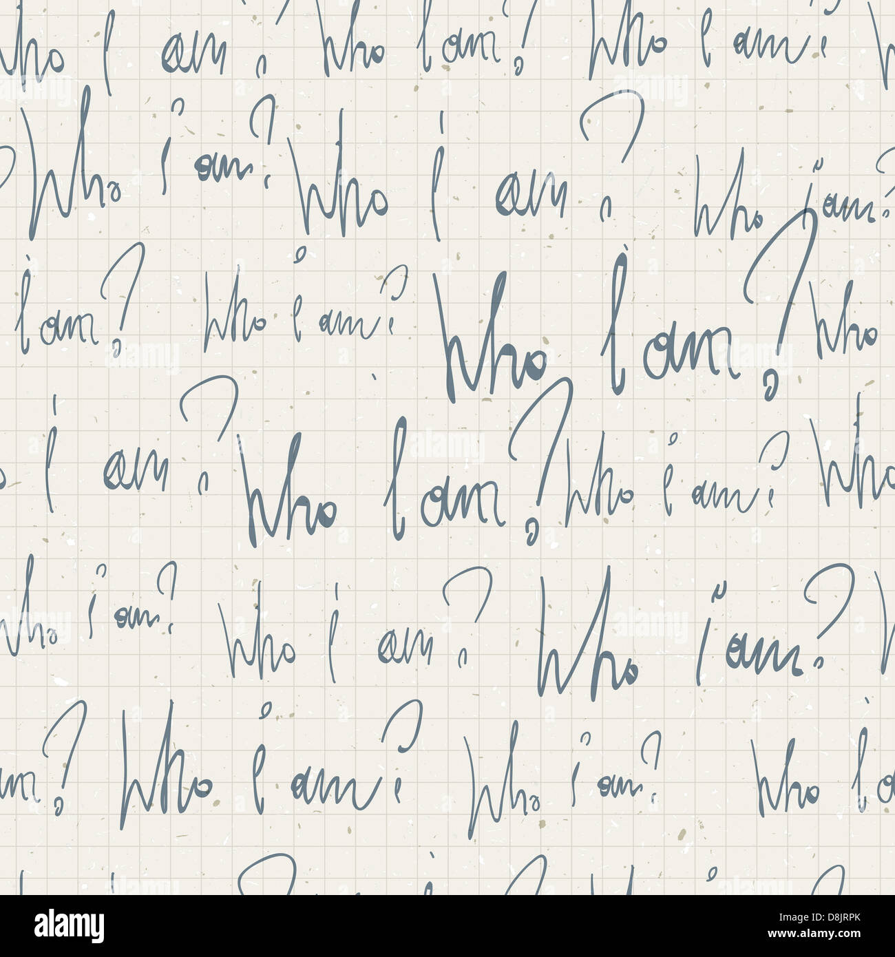 "Who i am?" seamless pattern. With notepad paper texture Stock Photo ...
