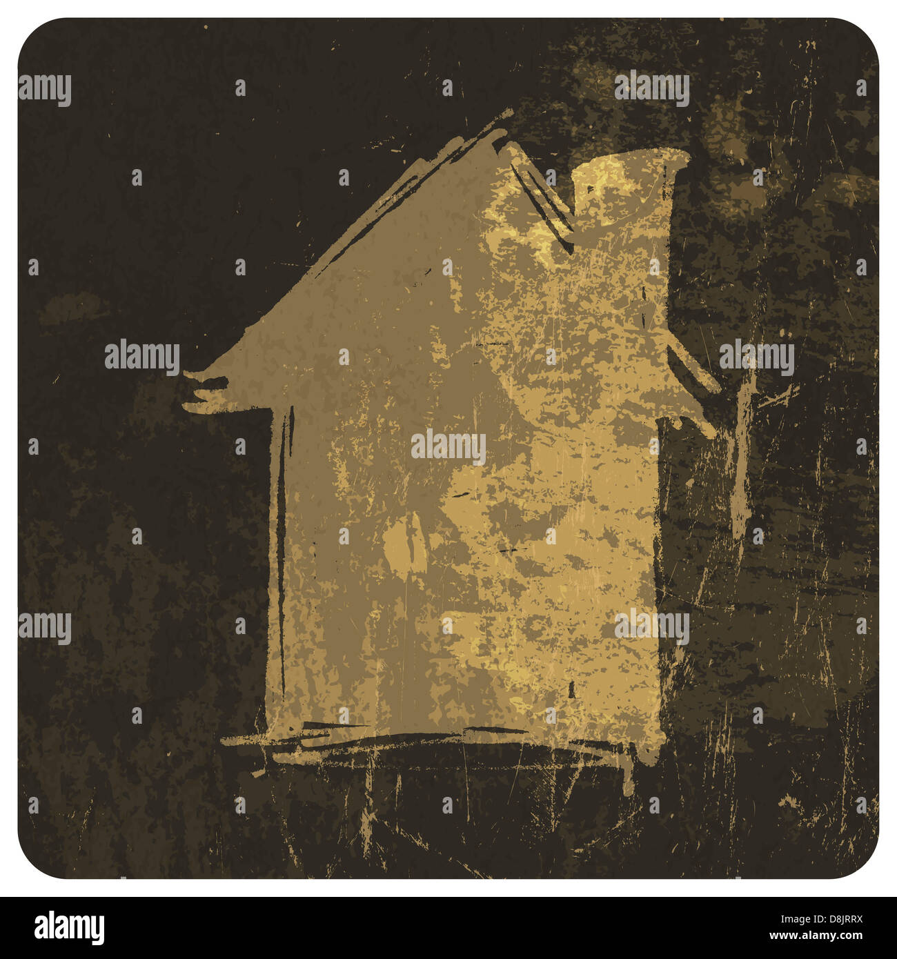 Grunge house illustration hi-res stock photography and images - Alamy