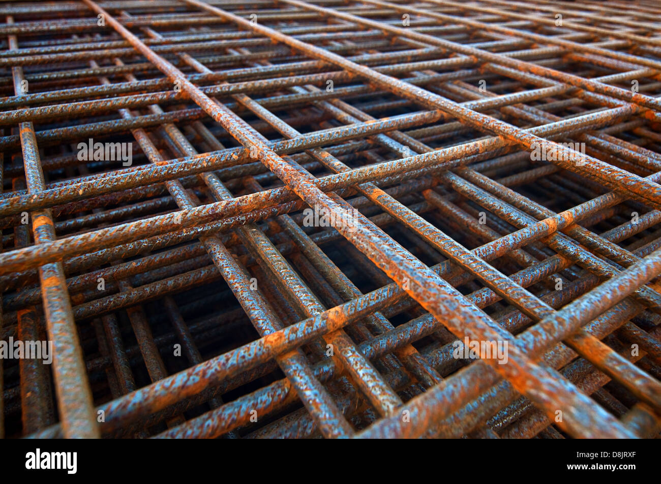 reinforcing mesh, steel bars stacked for construction Stock Photo - Alamy