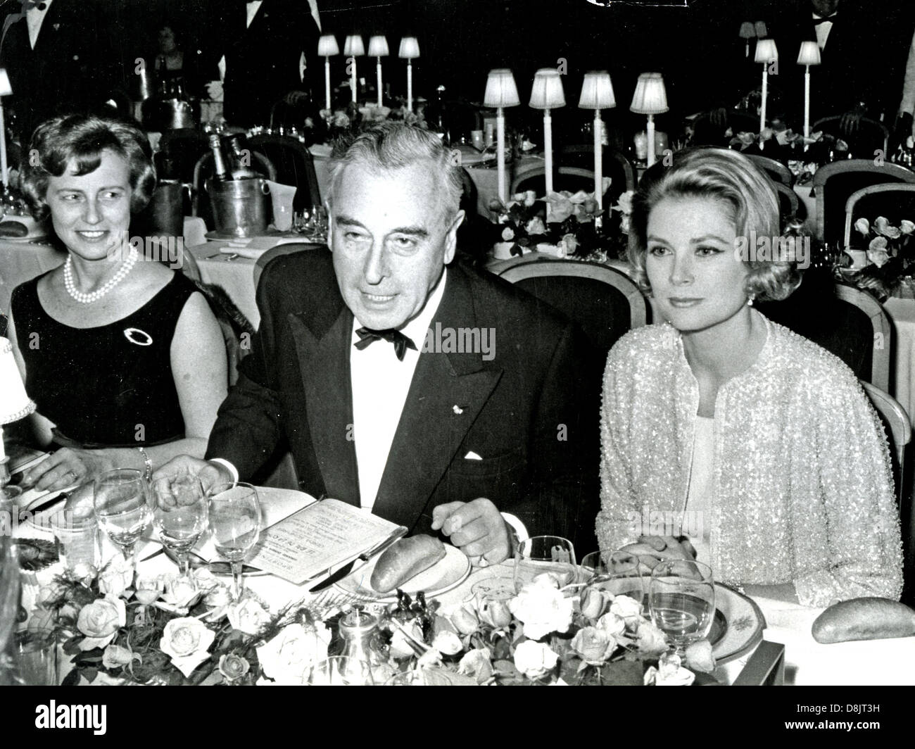 PRINCESS GRACE OF MONACO with Louis Mountbatten about 1965 Stock Photo ...