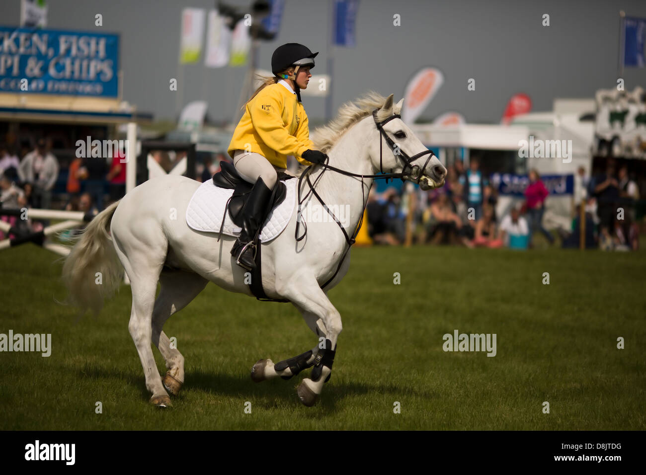 Lady riding a horse Stock Photo - Alamy
