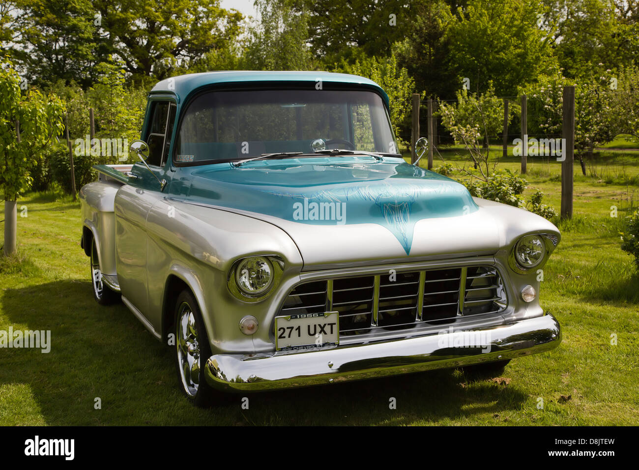 Classic Ford Truck Cream Stock Photo - Alamy