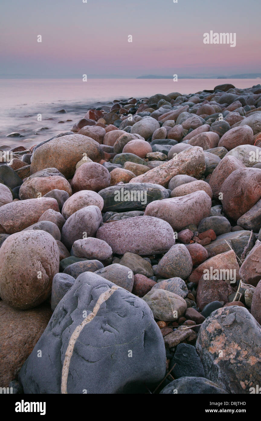 December evening by the Oslofjord at Botnerbaugen in Larkollen, Rygge ...