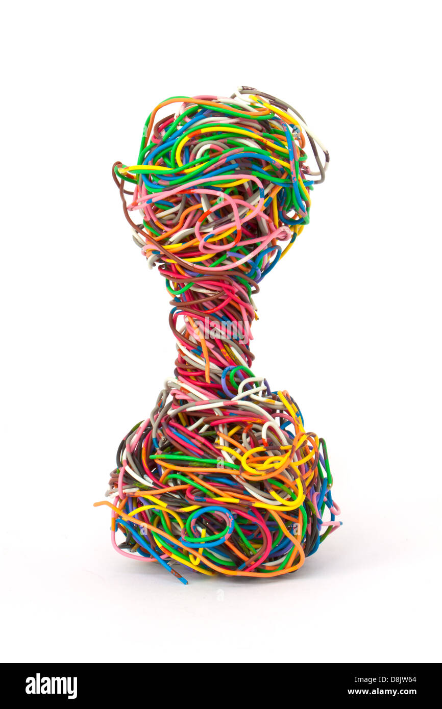 tangled wire isolated on white background Stock Photo - Alamy