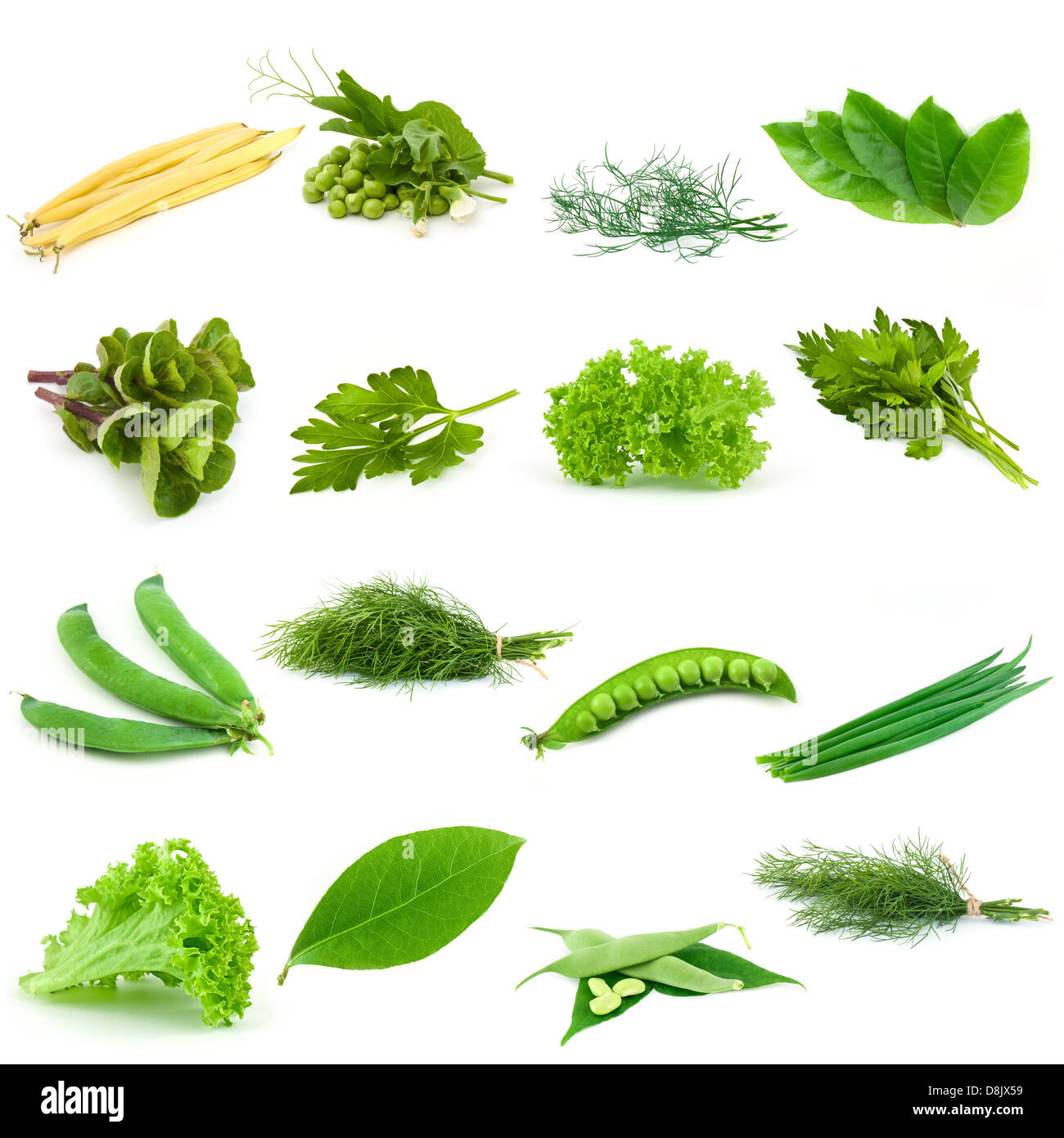 Set of green vegetables Stock Photo - Alamy