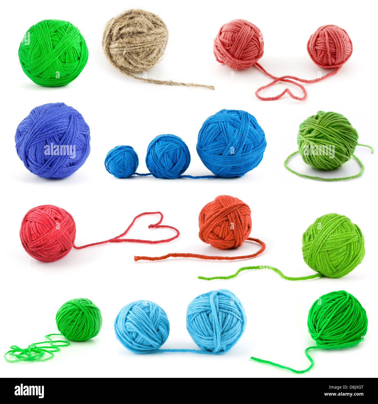 Set of color thread balls Stock Photo - Alamy