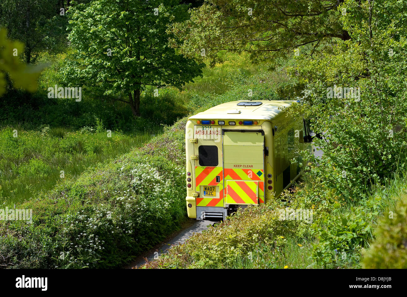 ambulance in rural setting Stock Photo - Alamy