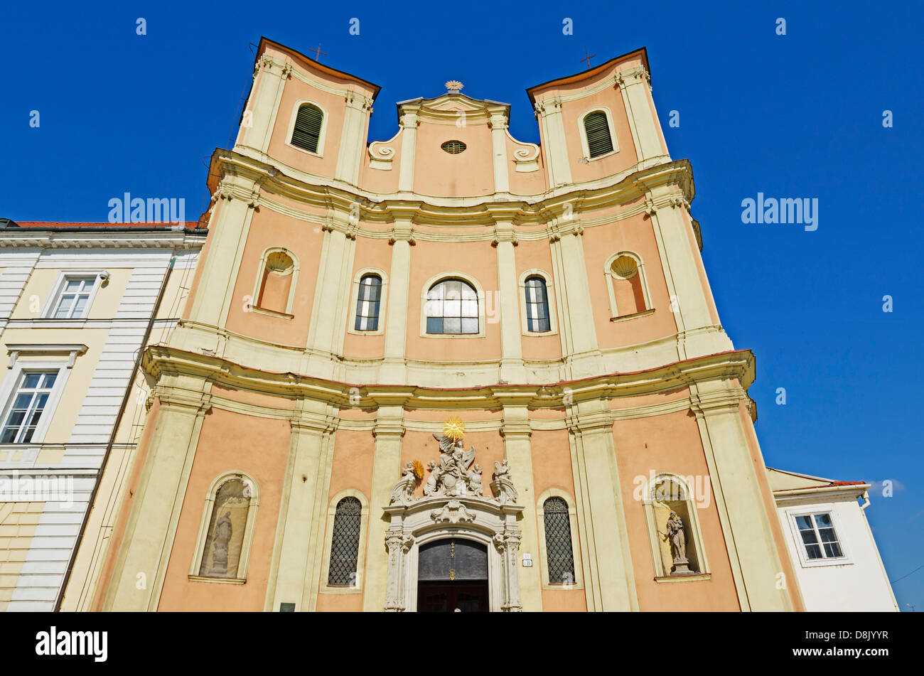 Holy Trinity baroque style church, Bratislava, Slovakia, Europe Stock ...