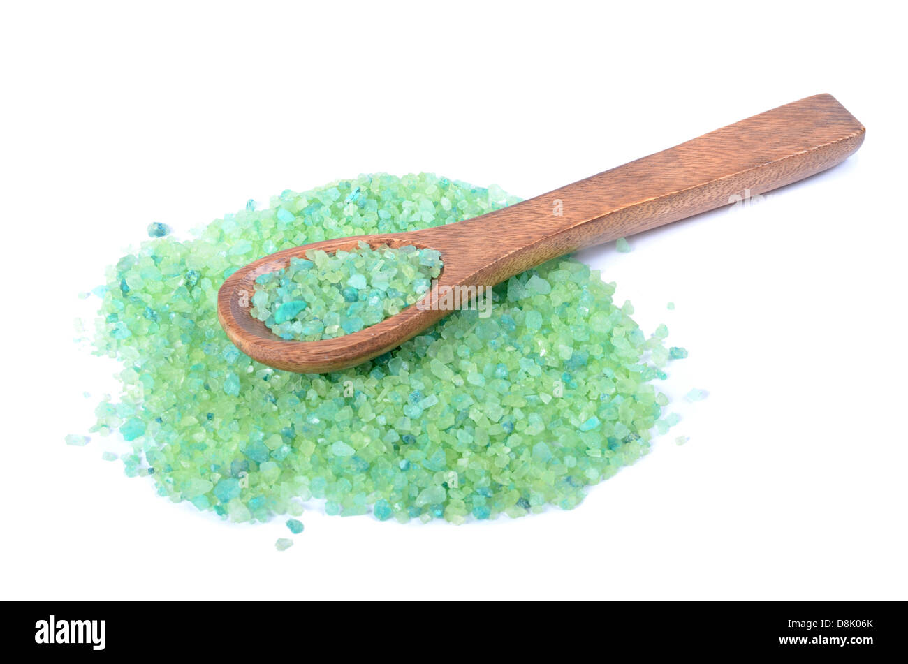 Salt for baths isolated on white background Stock Photo - Alamy