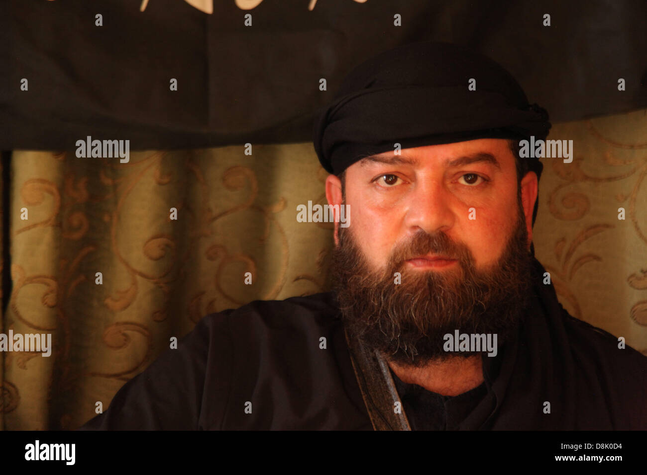 Aleppo, Syria. 30th May 2013. Syrian MOHAMMED HUSSEIN, leader of 'Osama ...