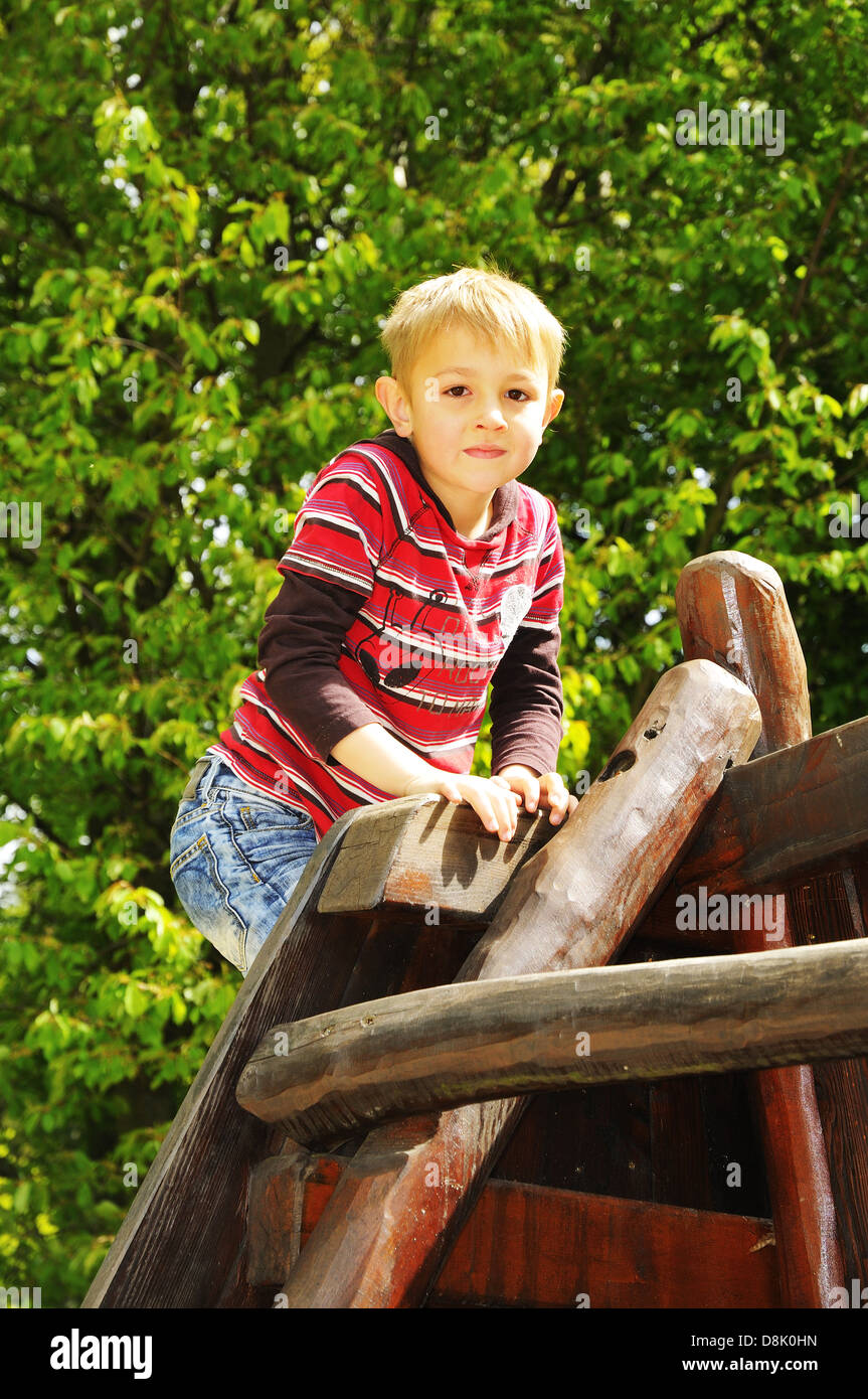 Boy at play Stock Photo - Alamy