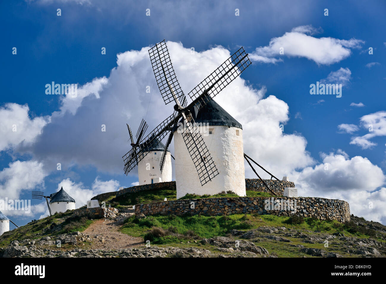 Spain, Castilla-La Mancha: Windmills of Consuegra Stock Photo - Alamy