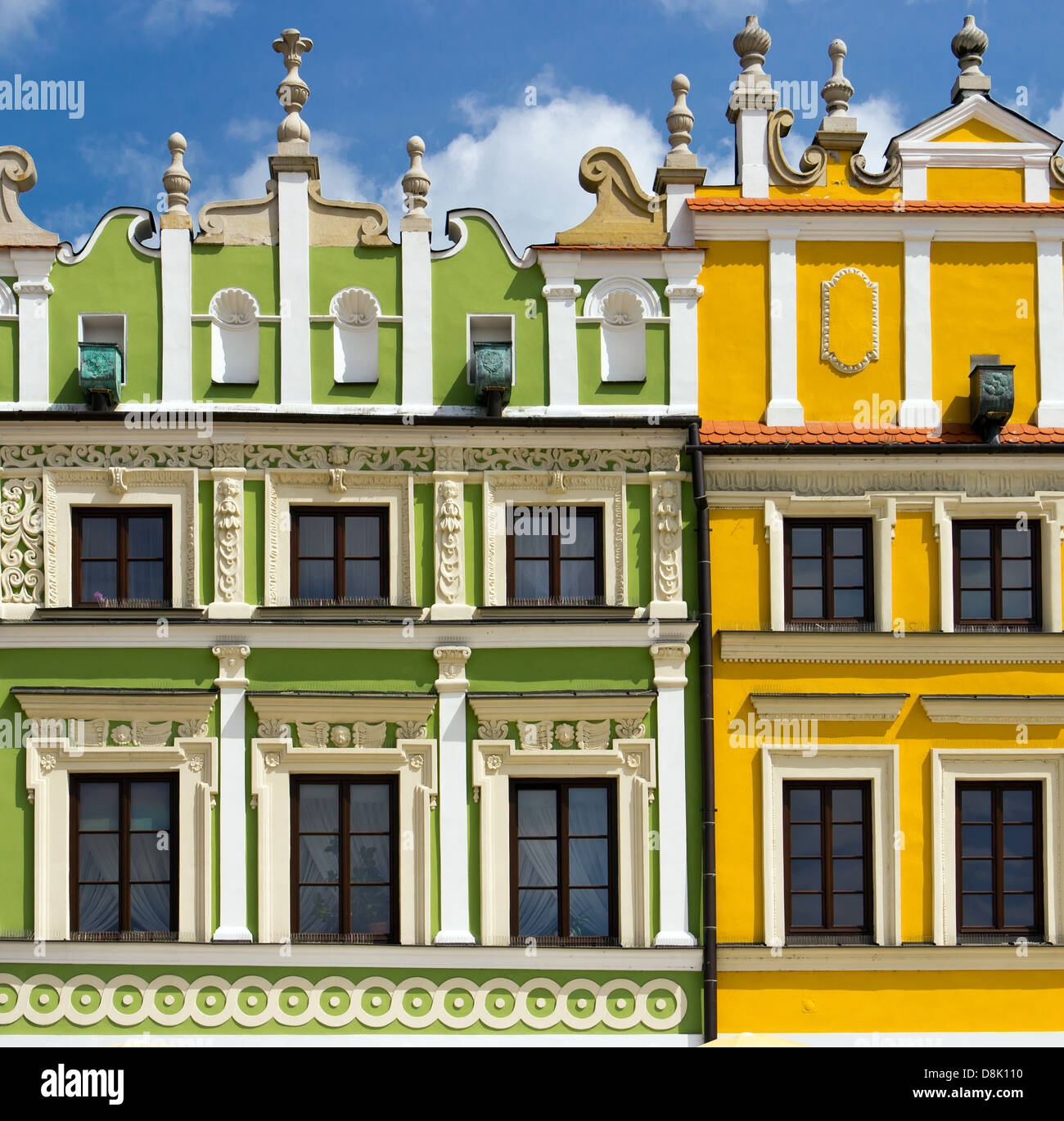 Facade of a building with windows Stock Photo - Alamy