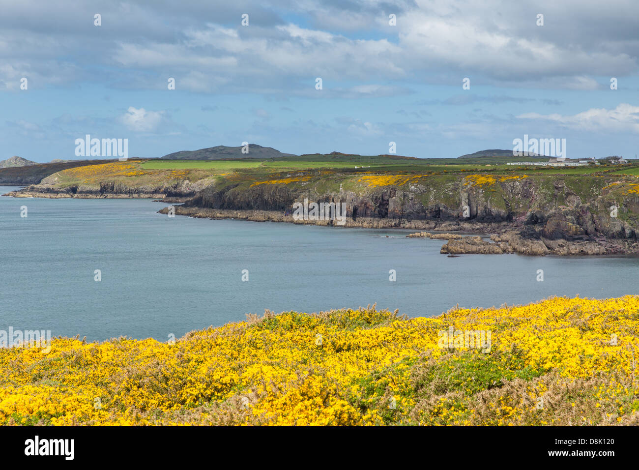 Wales coast Pembrokeshire from Caerfai Bay to St Nons towards Ramsey ...