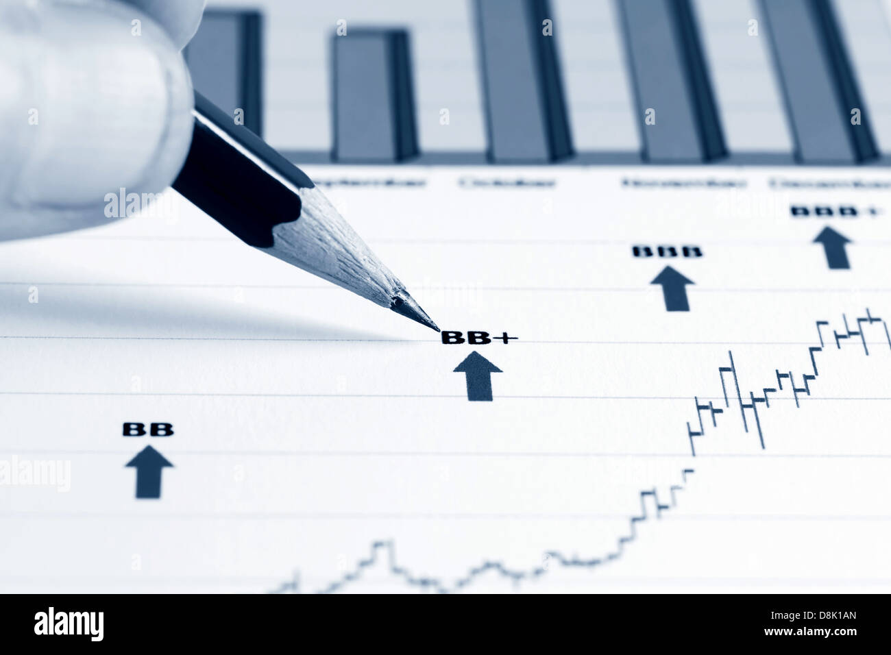 Financial graphs analysis Stock Photo - Alamy
