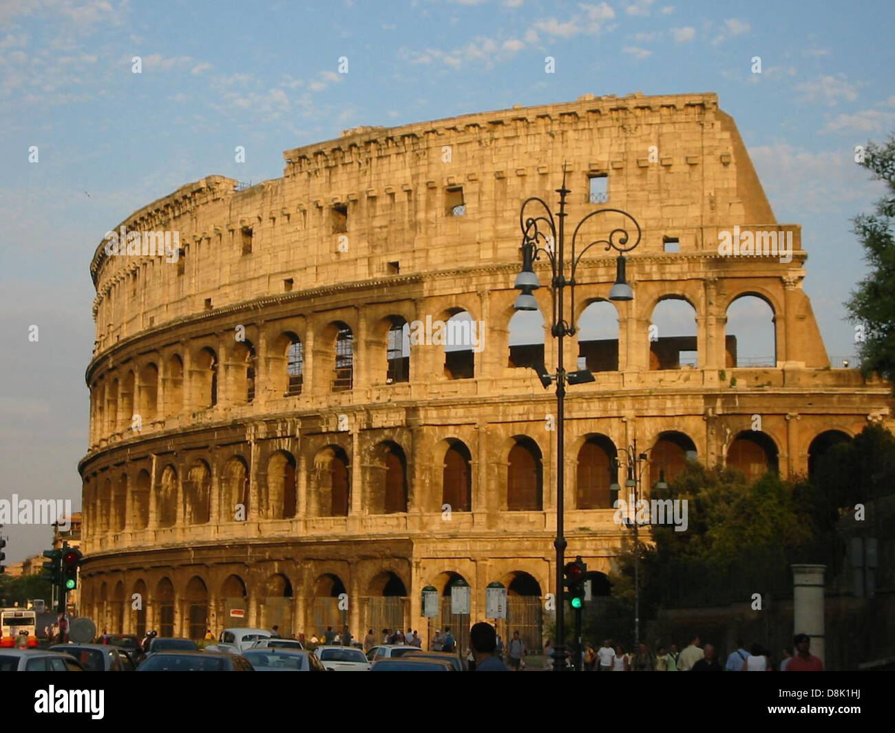 The Roman Colosseum in Rome, Italy, is an ancient amphitheater known ...