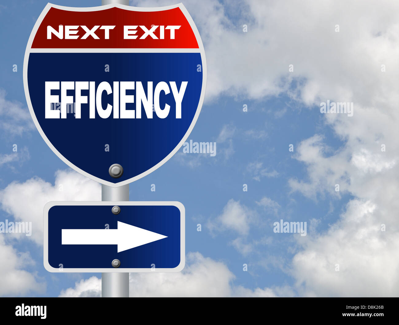 Efficiency road sign Stock Photo - Alamy