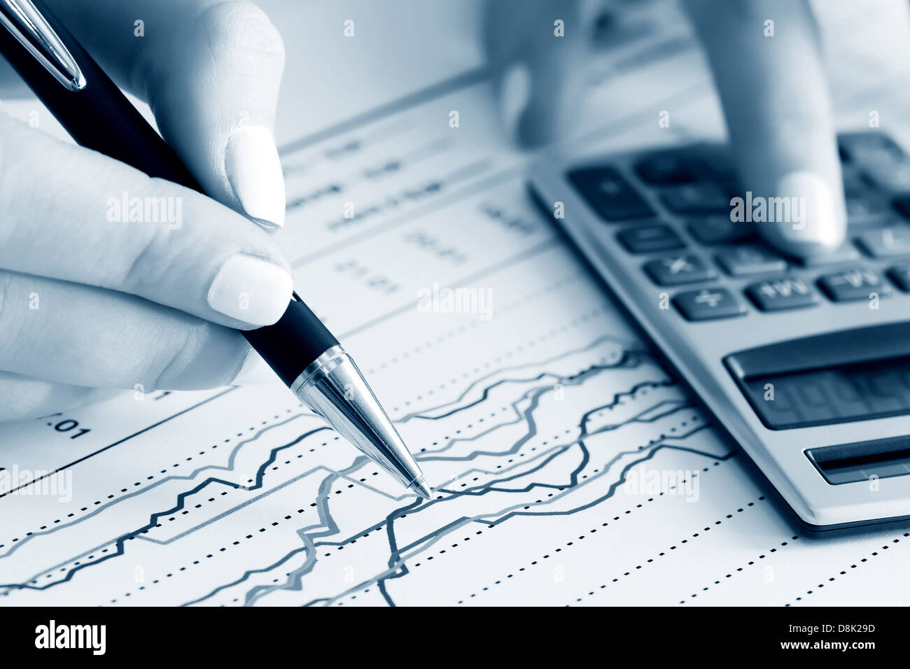 Financial graphs and charts analysis Stock Photo - Alamy