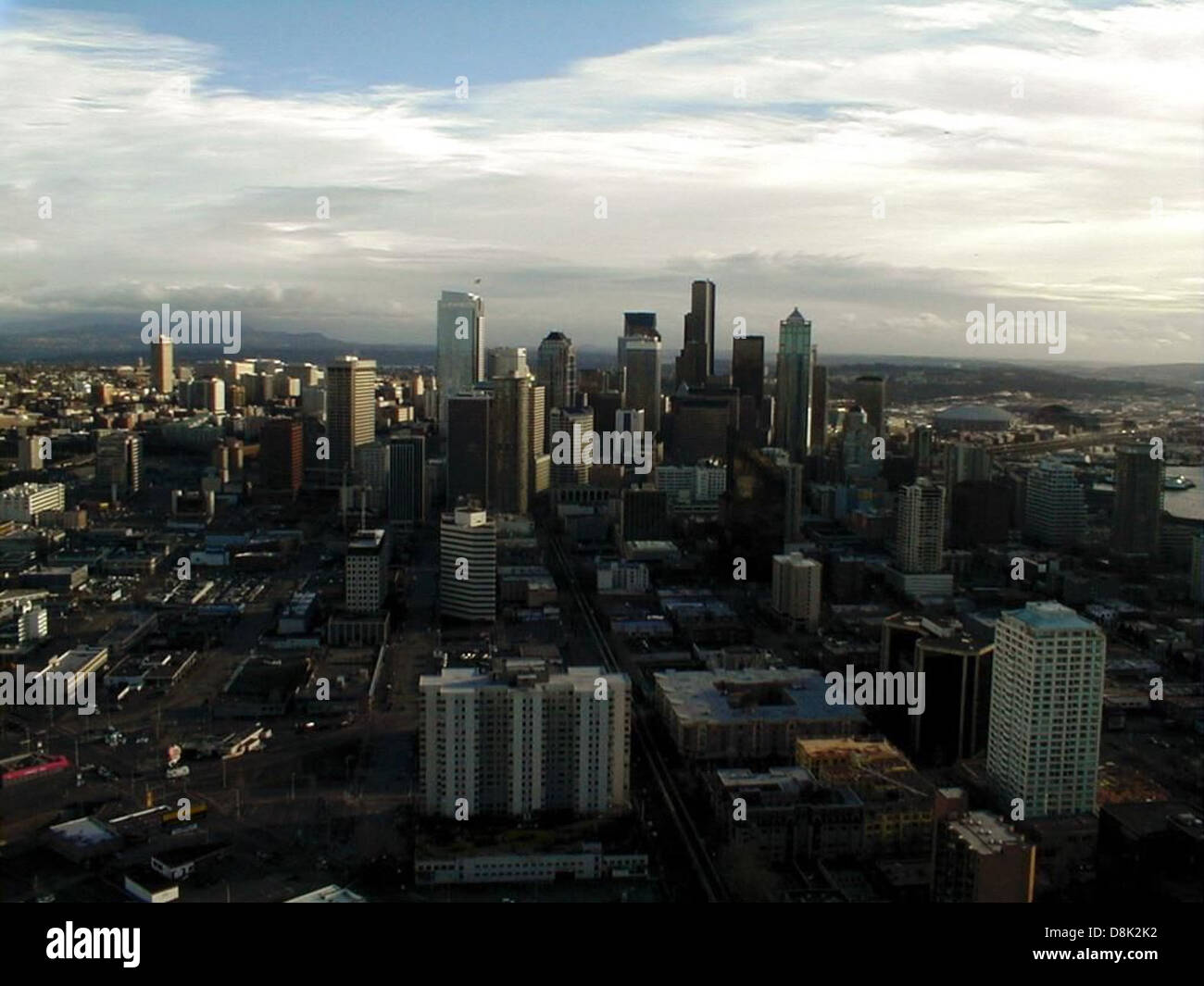 A scenic view of Seattle, showcasing its iconic skyline with modern ...