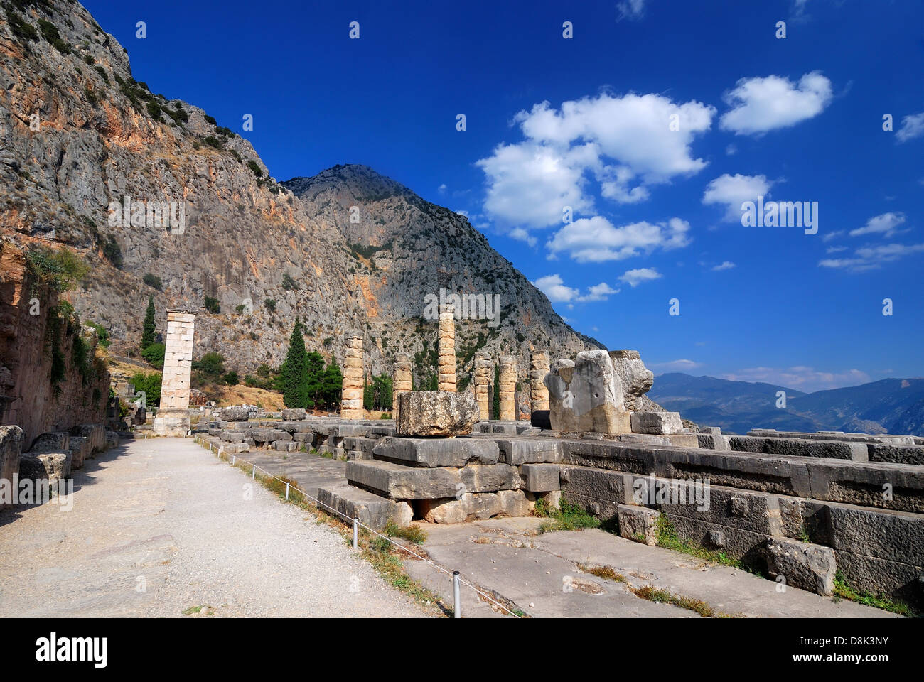 Delphi ancient ruins in Greece, classical landmark Stock Photo - Alamy