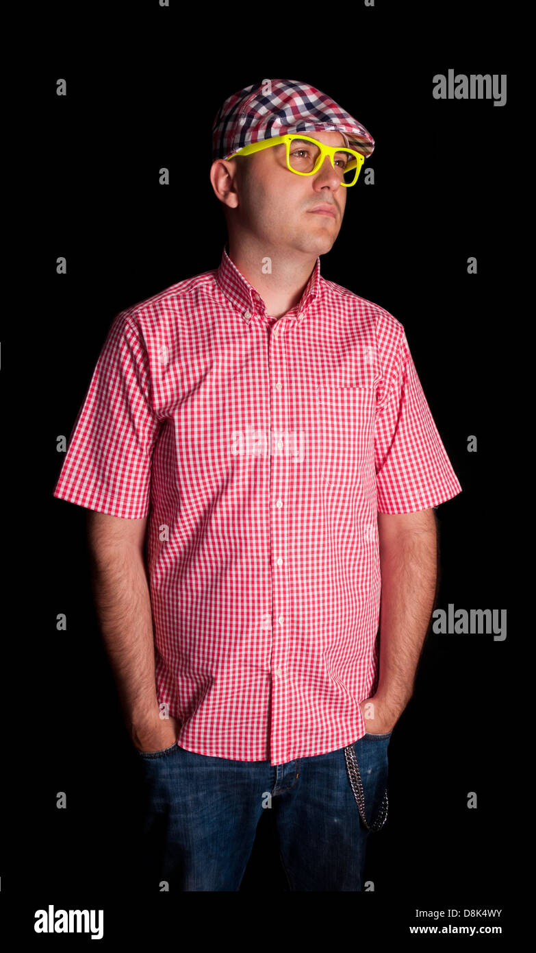Imaginary man on black bacground Stock Photo - Alamy