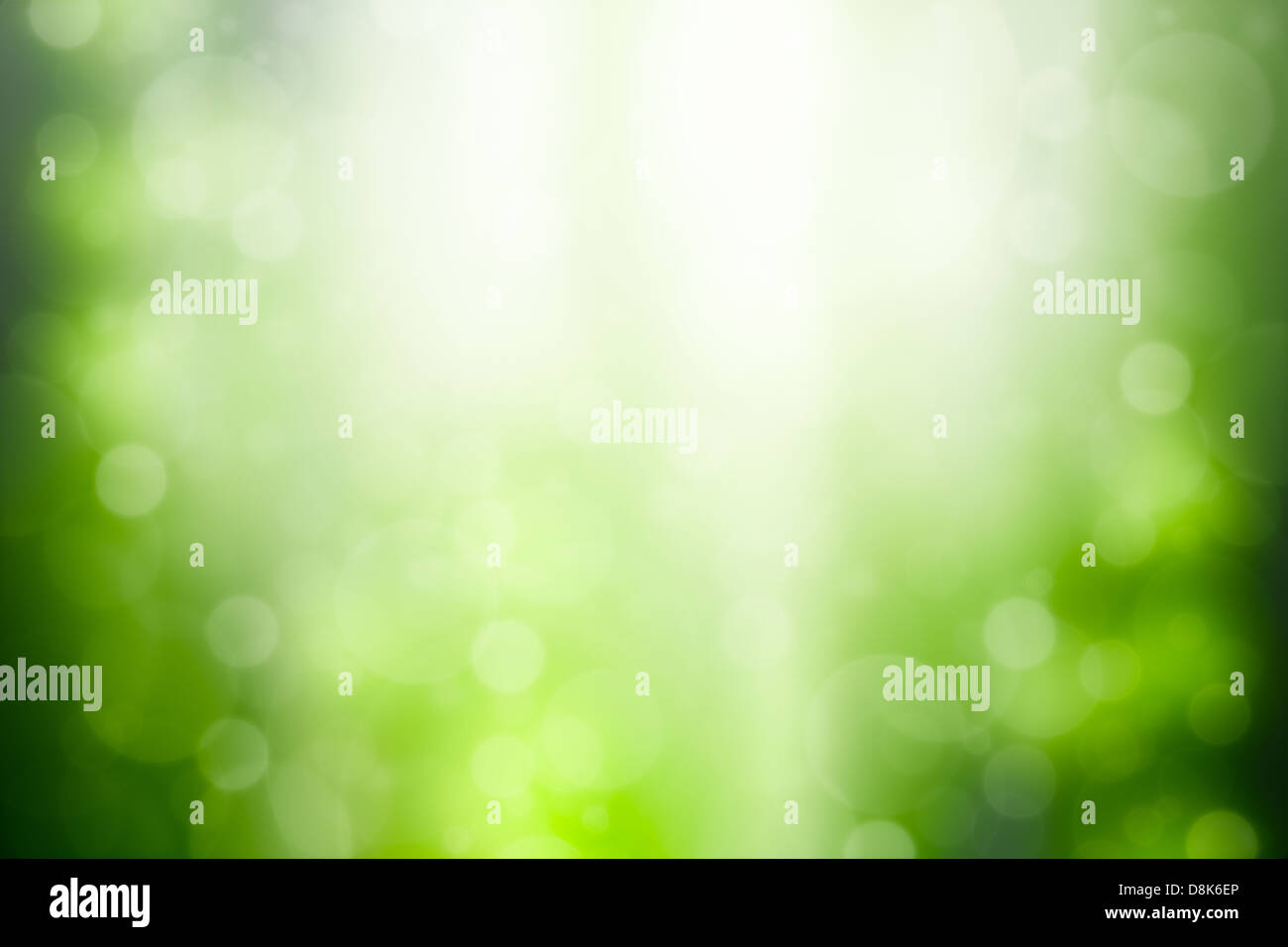 Green abstract background with bokeh and sun rays Stock Photo - Alamy