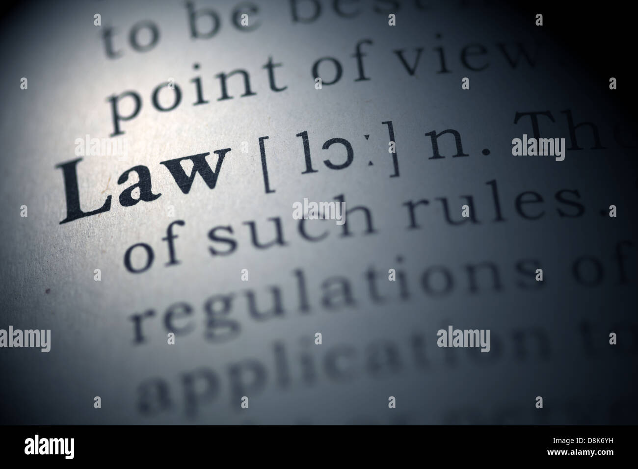 Dictionary definition of the word law Stock Photo - Alamy