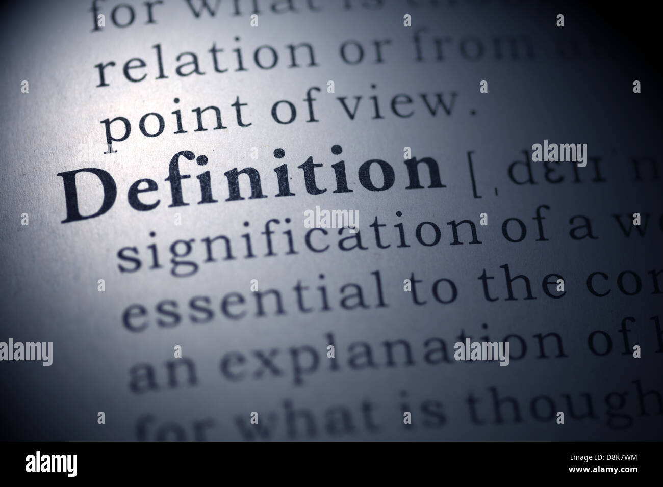 Dictionary definition of the word definition Stock Photo - Alamy