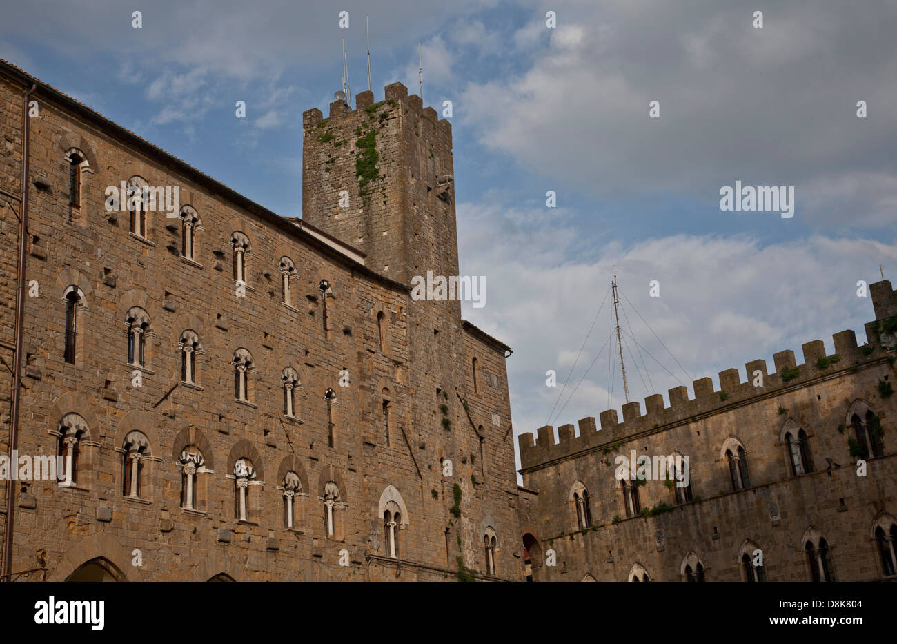 Medieval buildings in the old town of Volterra, Tuscany, Italy Stock ...