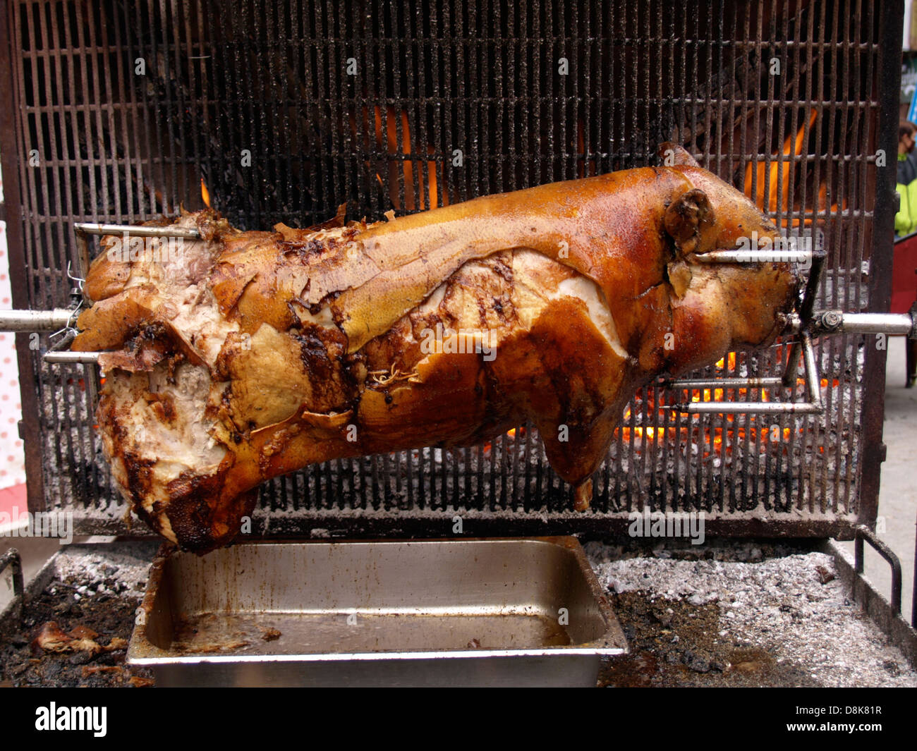 a pig being roasted Stock Photo - Alamy
