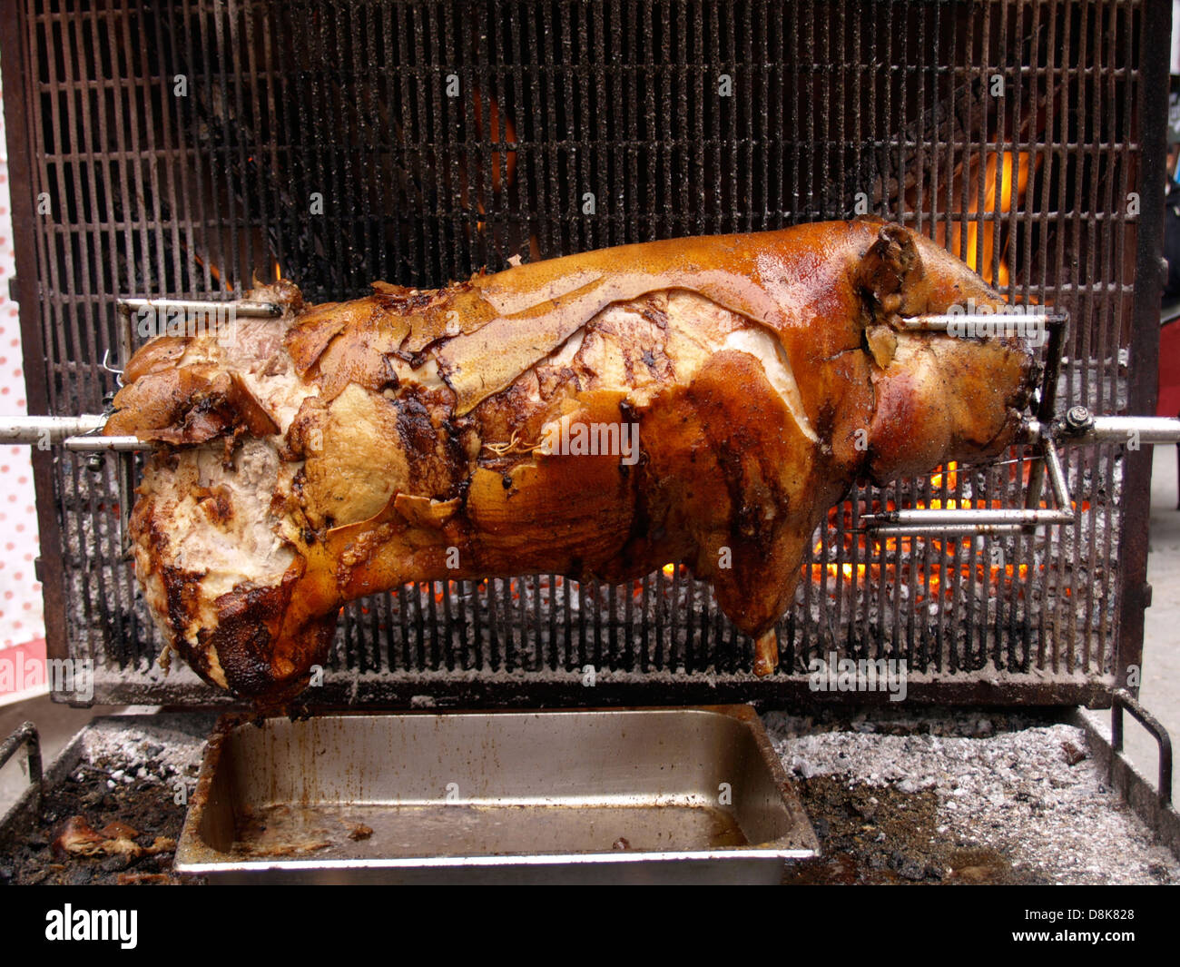a pig being roasted Stock Photo - Alamy