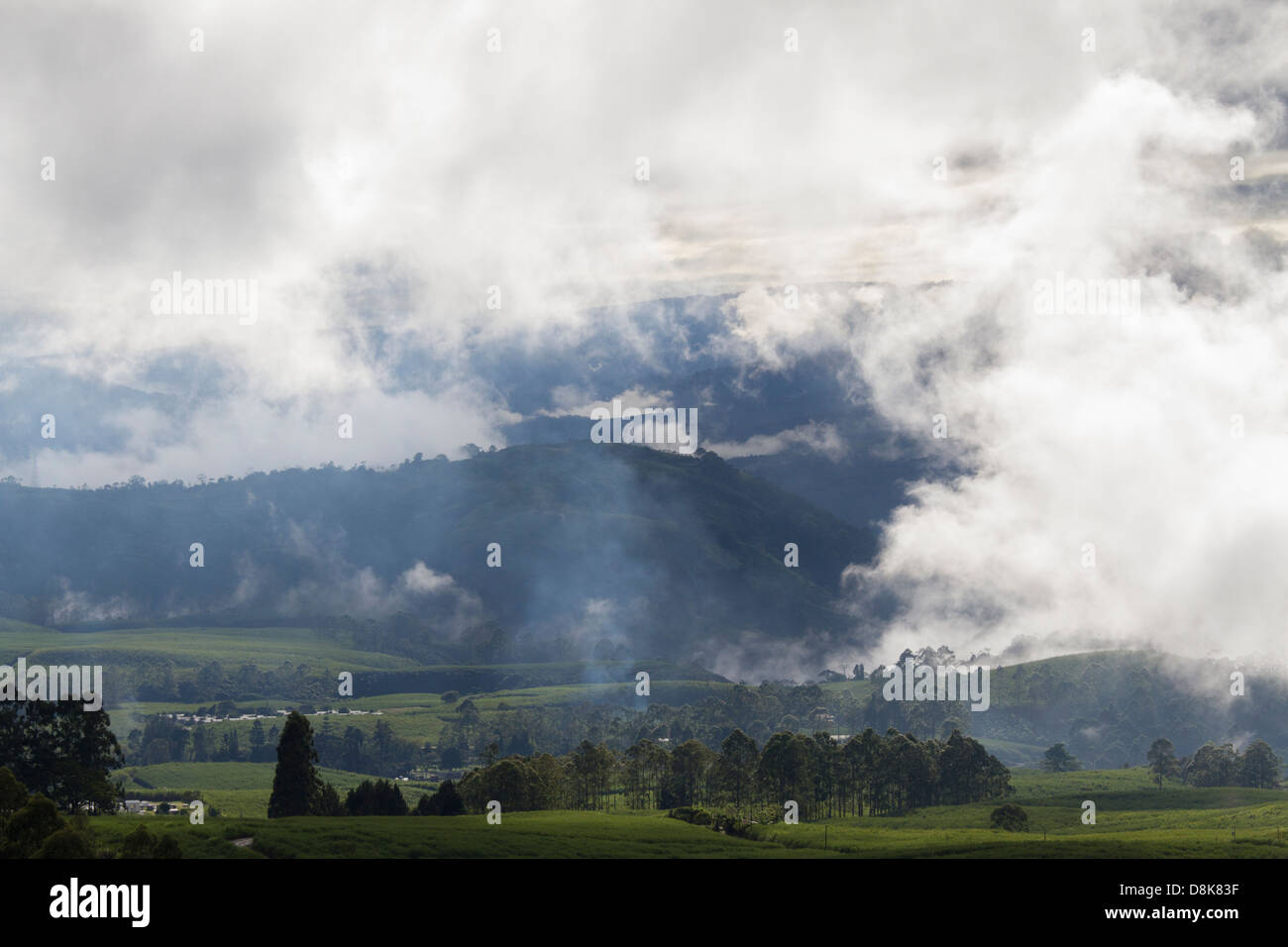 Morning Clouds, Valle Central, Highlands, Costa Rica Stock Photo - Alamy