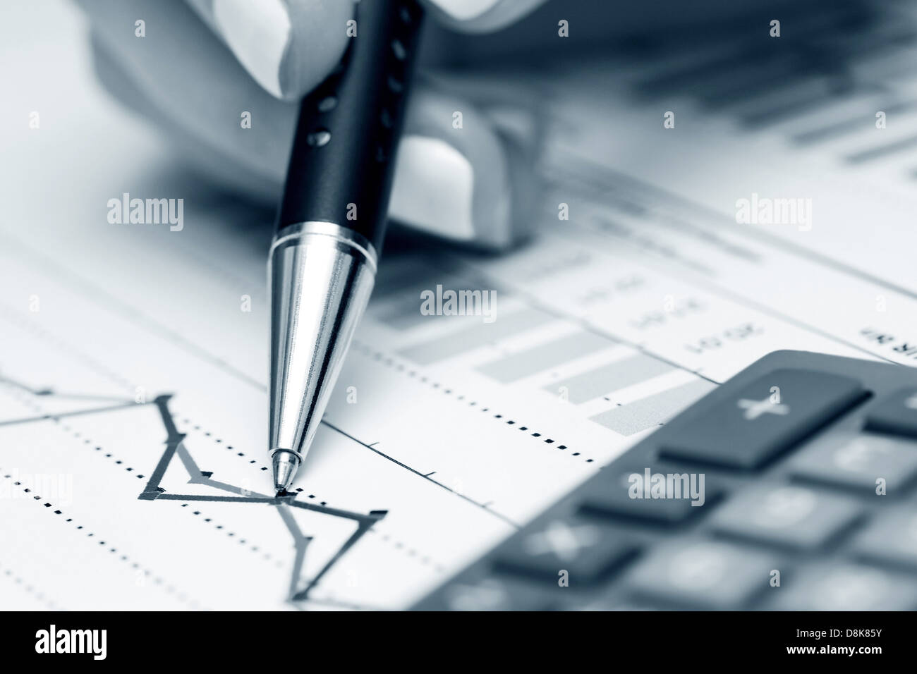 Financial graphs analysis Stock Photo - Alamy