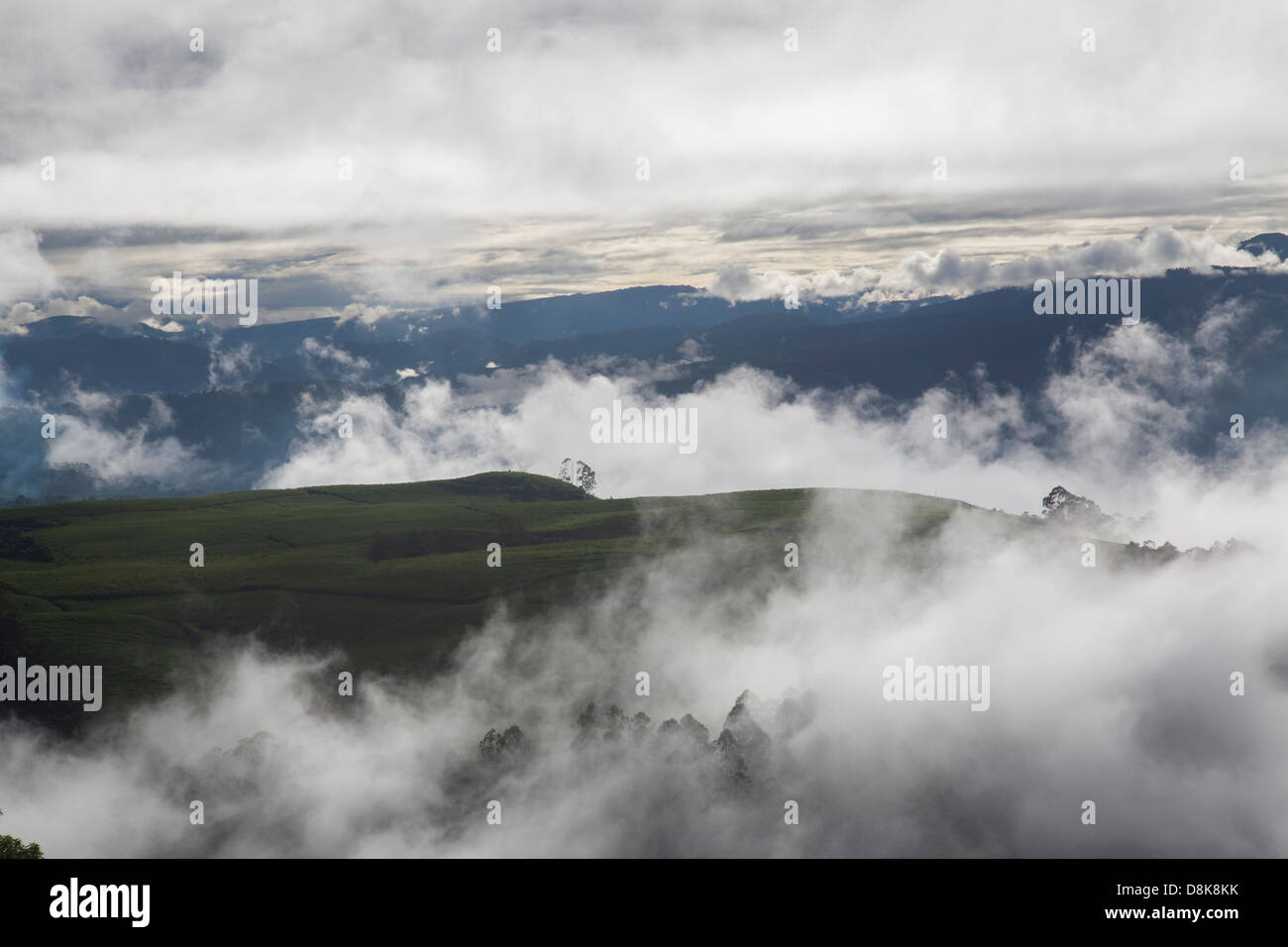 Morning Clouds, Valle Central, Highlands, Costa Rica Stock Photo - Alamy