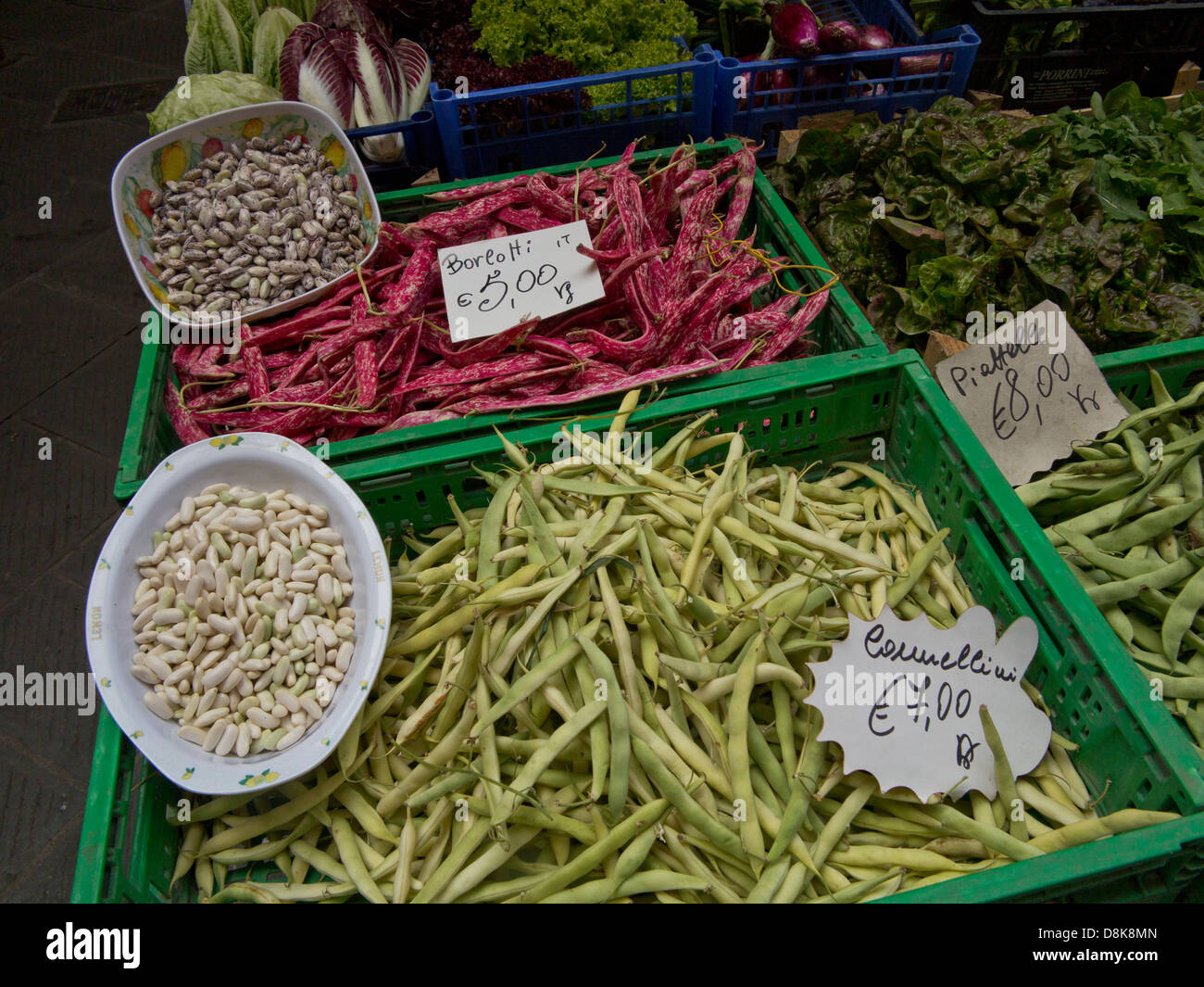 Fruit and vegetable market in the old town in Pisa,Tuscany,Italy Stock ...