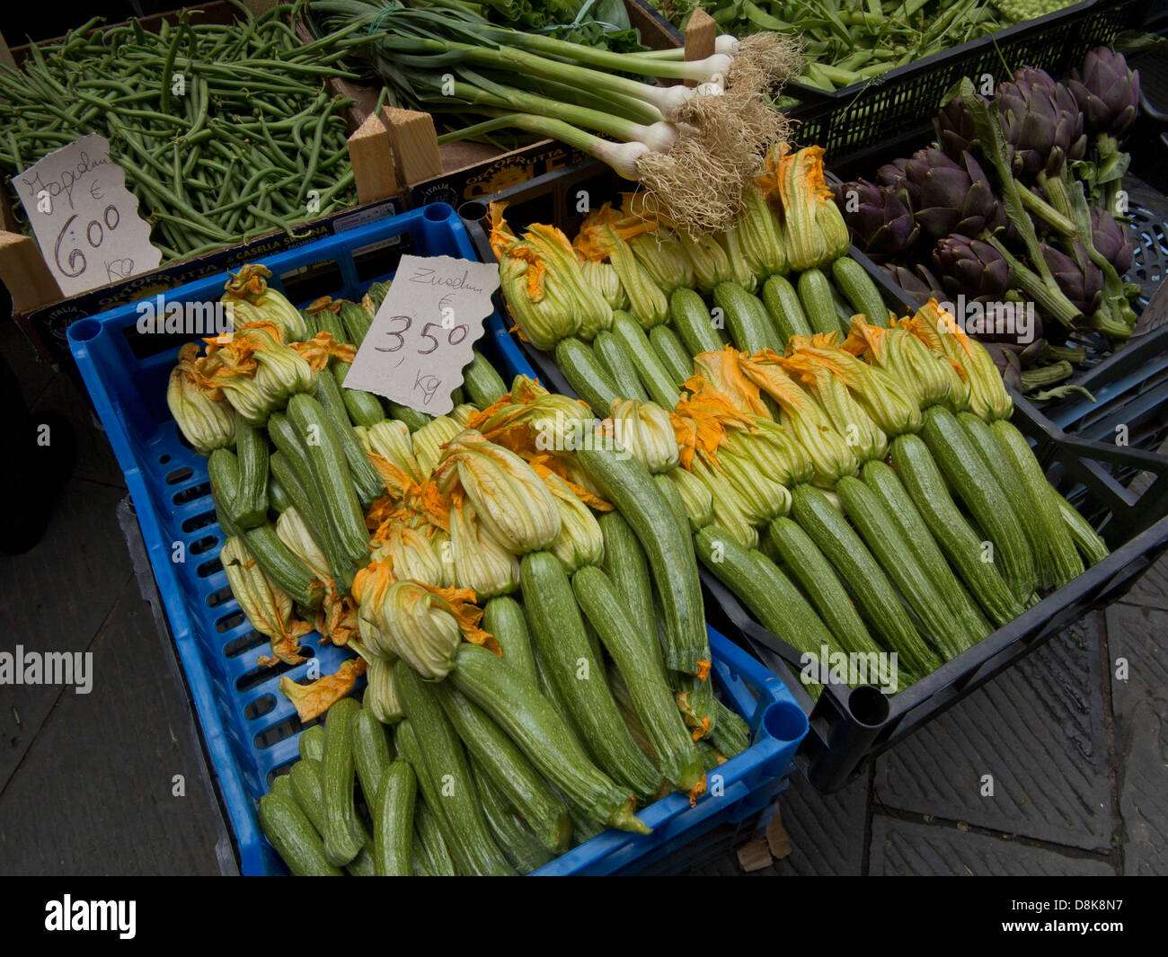 Fruit and vegetable market in the old town in Pisa,Tuscany,Italy Stock ...