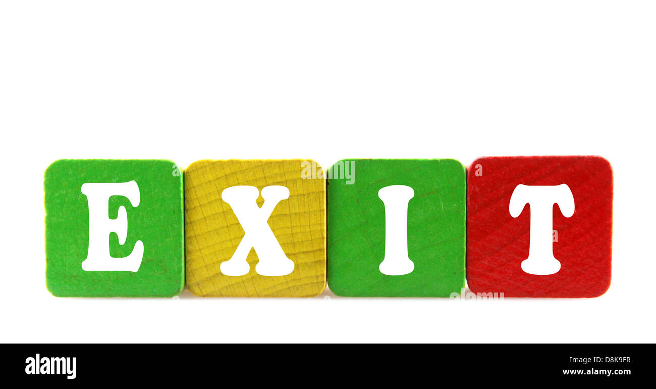 isolated text in wooden building blocks Stock Photo - Alamy