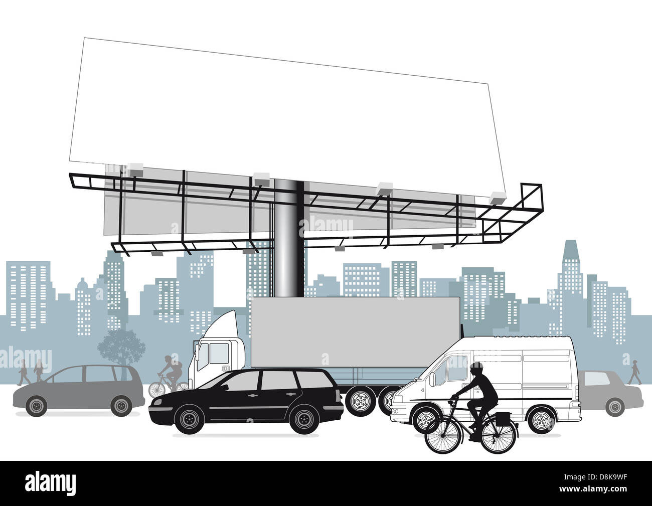 Metropolitan area with large poster Stock Photo - Alamy