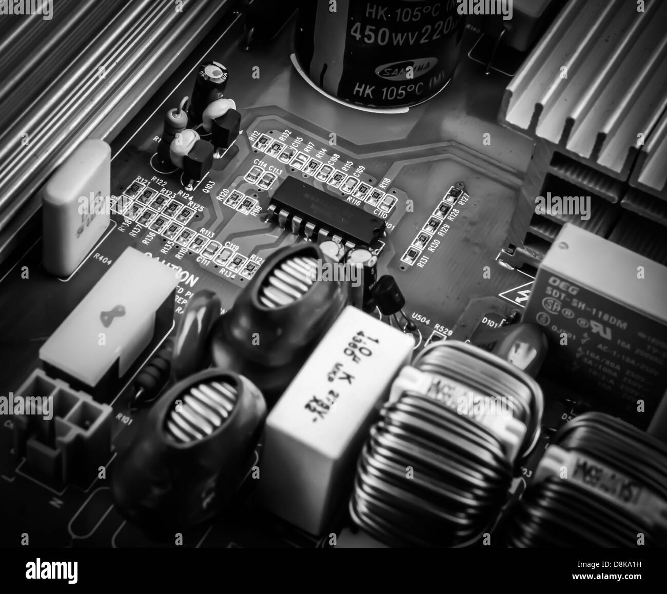 Integrated circuit close up Black and White Stock Photos & Images - Alamy