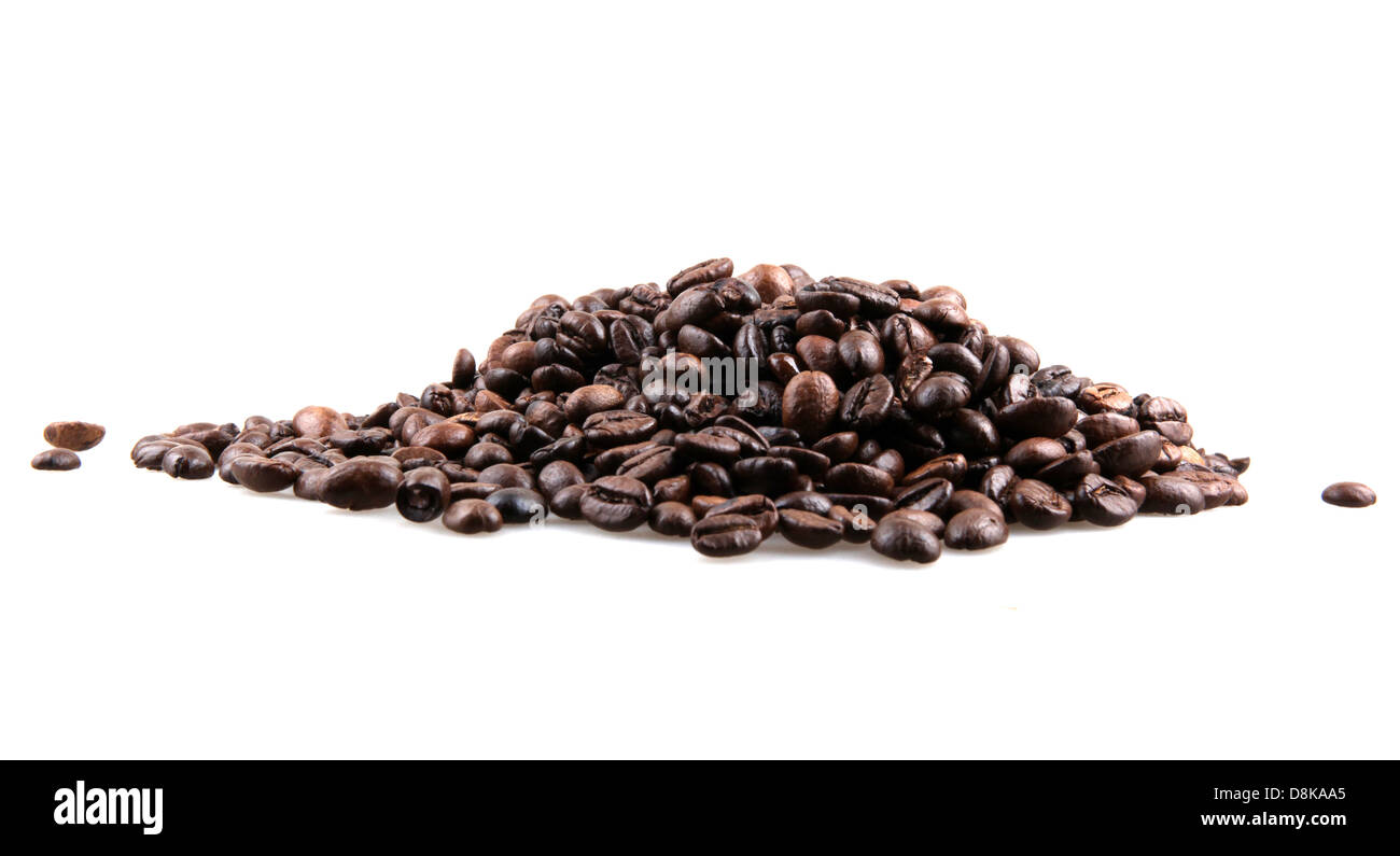 coffee beans isolated on white Stock Photo - Alamy