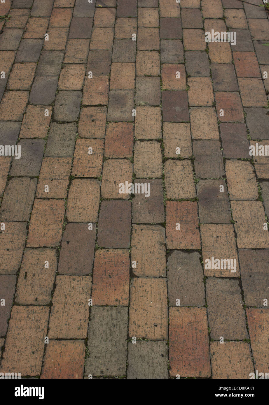Flagstone with brick Stock Photo - Alamy