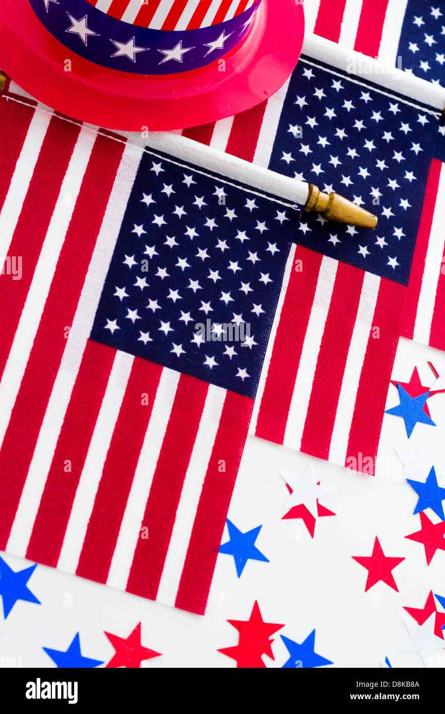 Patriotic items to celebrate July 4th Stock Photo - Alamy