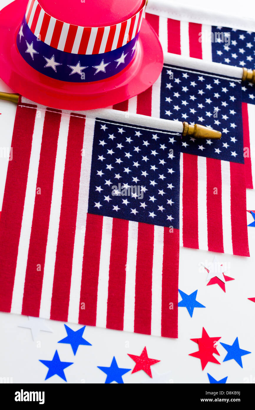 Patriotic items to celebrate July 4th Stock Photo - Alamy