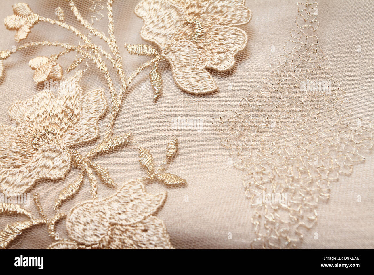 Golden textile wedding background Stock Photo - Alamy