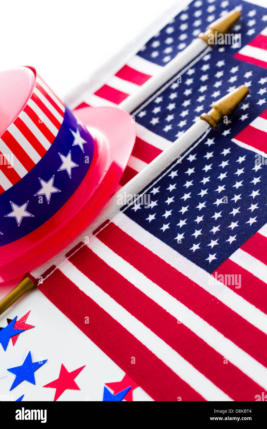 Patriotic items to celebrate July 4th Stock Photo - Alamy