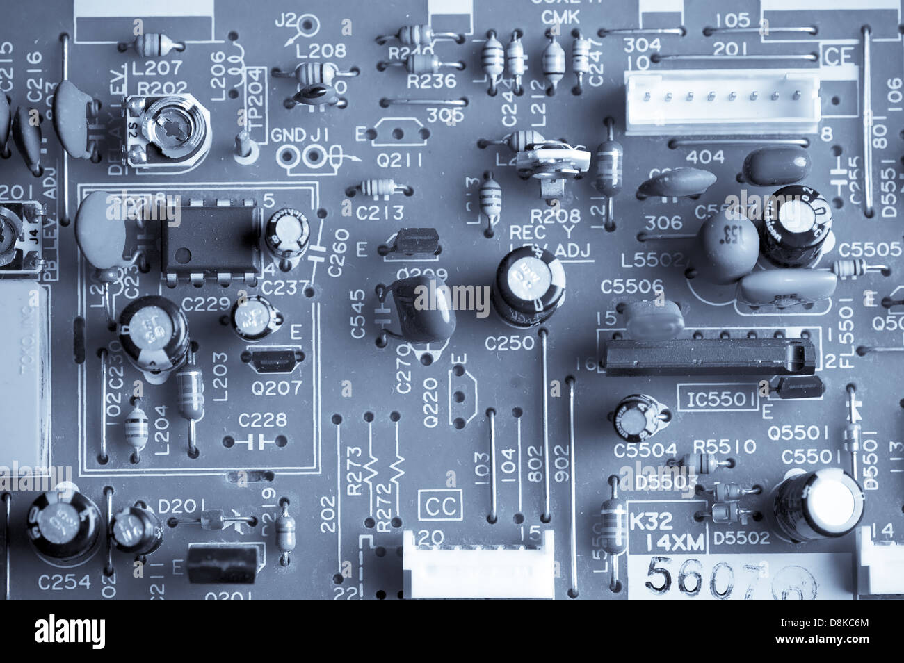 electronic curcuit board in blue tone Stock Photo - Alamy