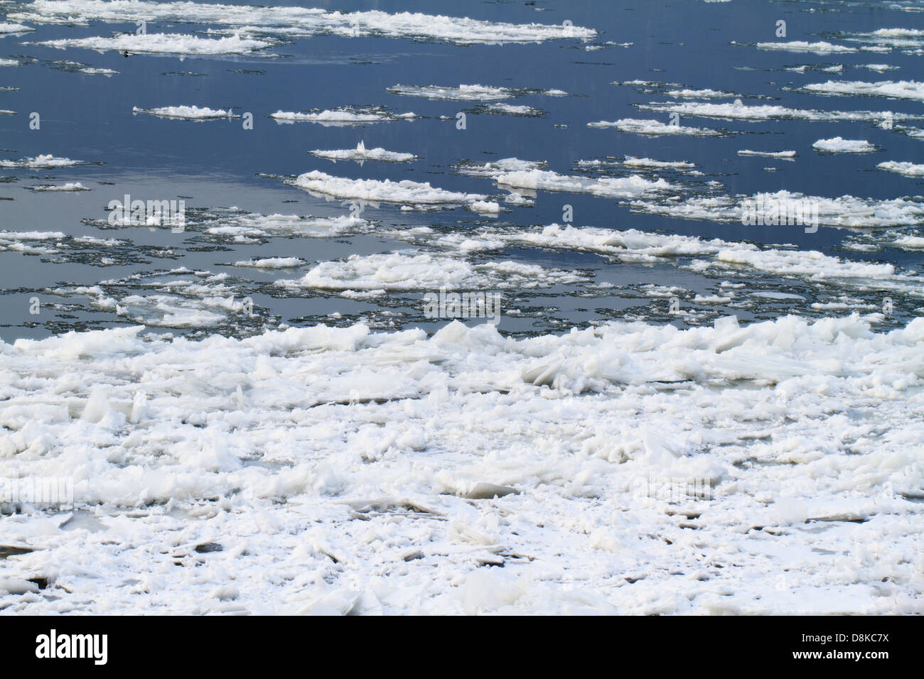 Frozen river in winter (background Stock Photo - Alamy