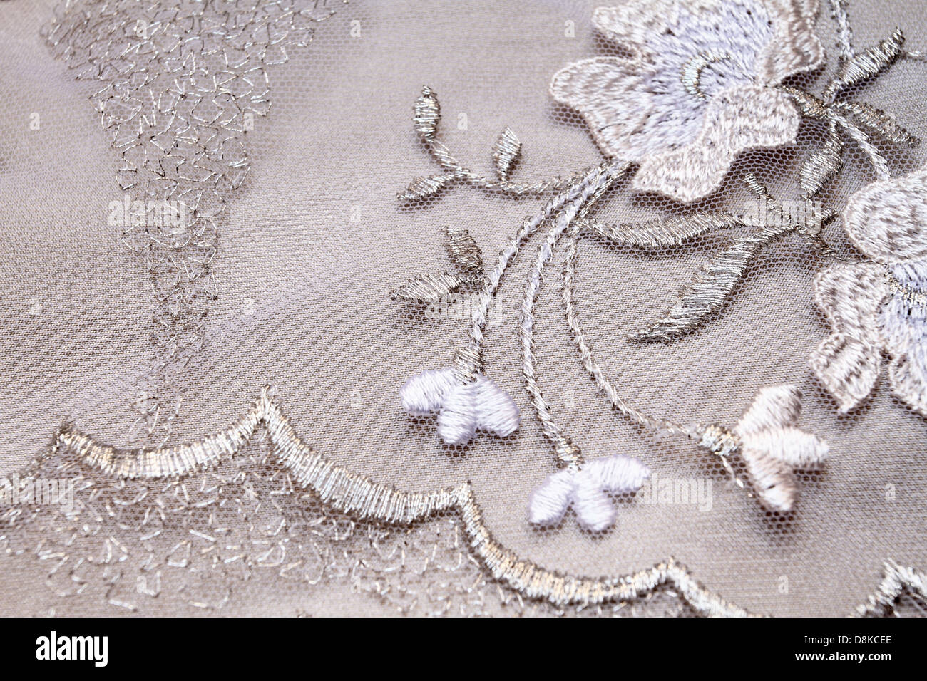 Silver textile wedding background Stock Photo - Alamy