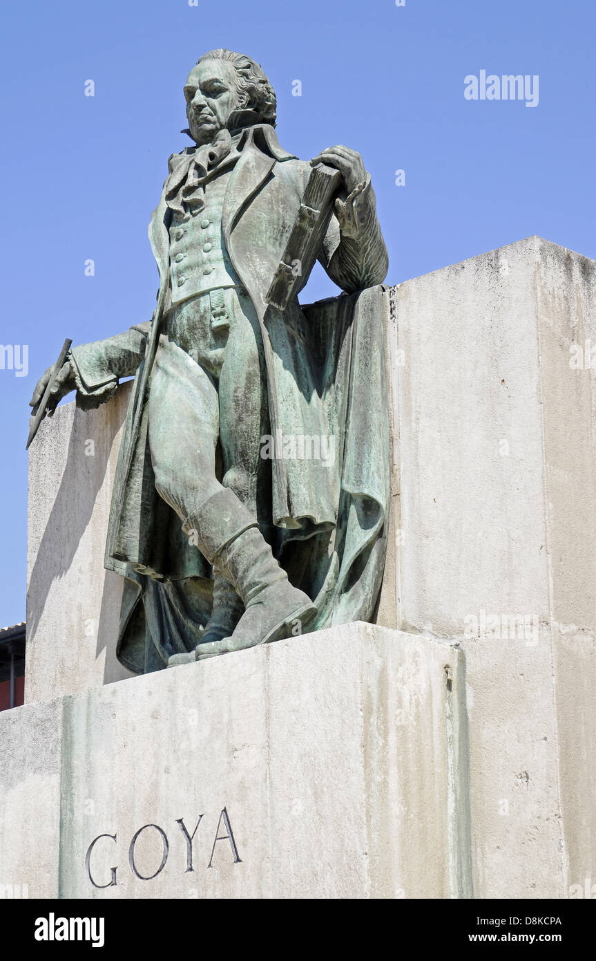 Goya statue zaragoza sculpture hi-res stock photography and images - Alamy