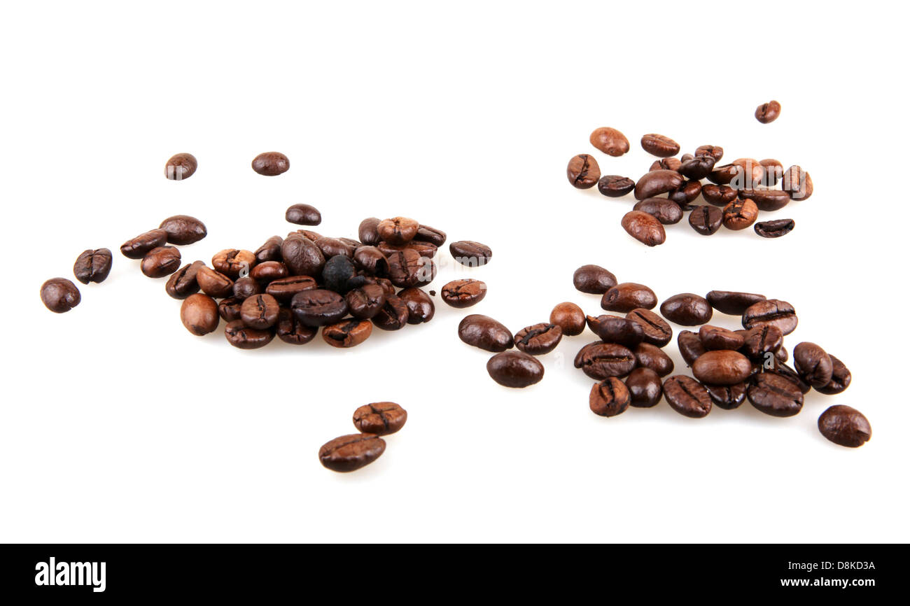 Coffee Beans isolated on white Stock Photo - Alamy
